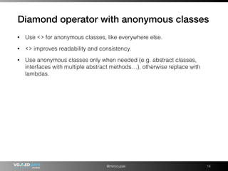Writing clean code with Java 9+ | PPT