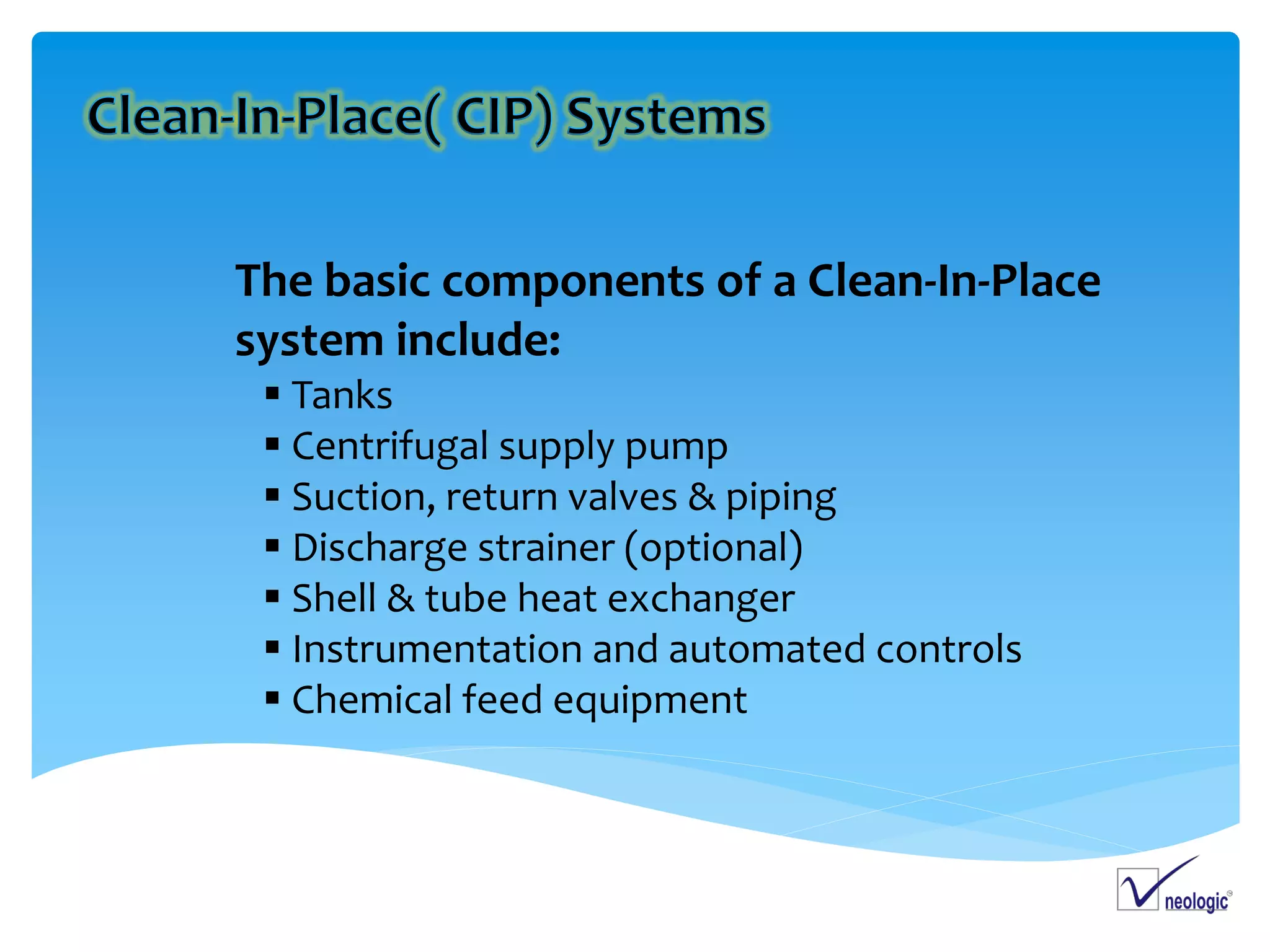 Clean in-place (cip) systems | PDF