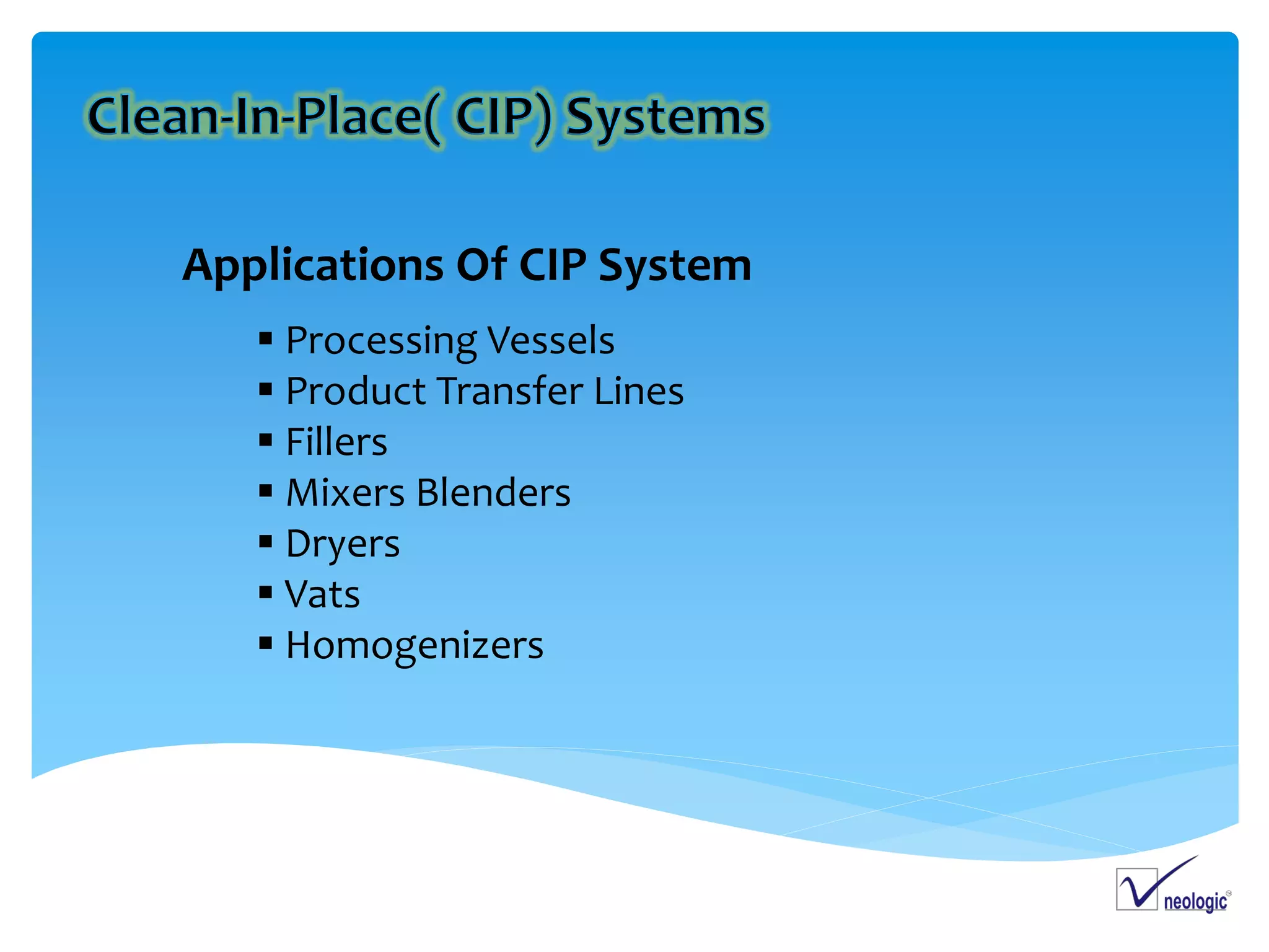 Clean in-place (cip) systems | PDF