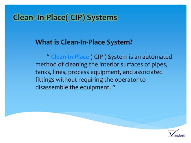 Clean in-place (cip) systems | PDF