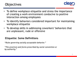 Clean24x7 communication skills and office etiquetter | PDF