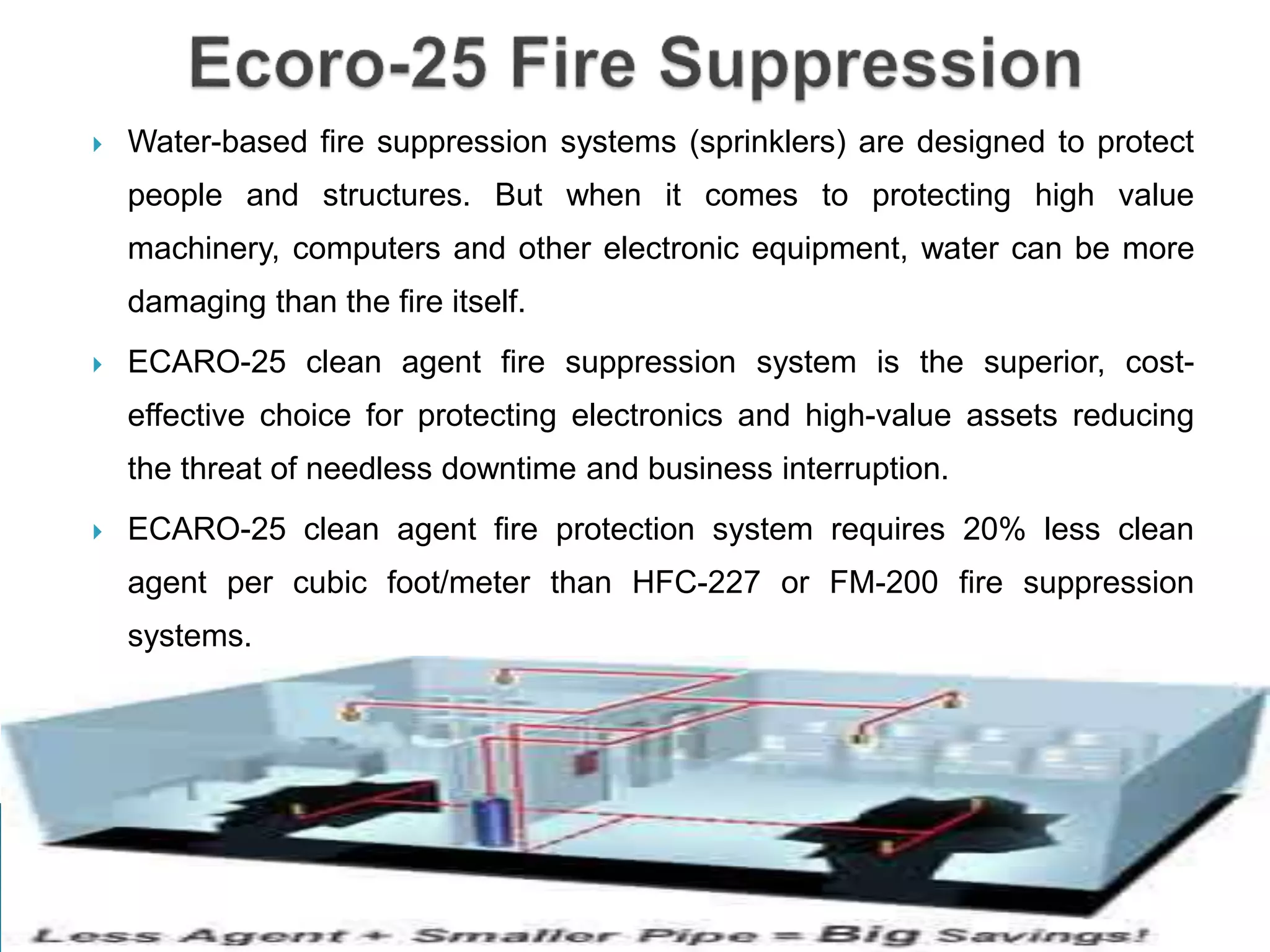 Clean agents fire suppression system- fm200, novec 1230 and ecaro 25 | PPTX