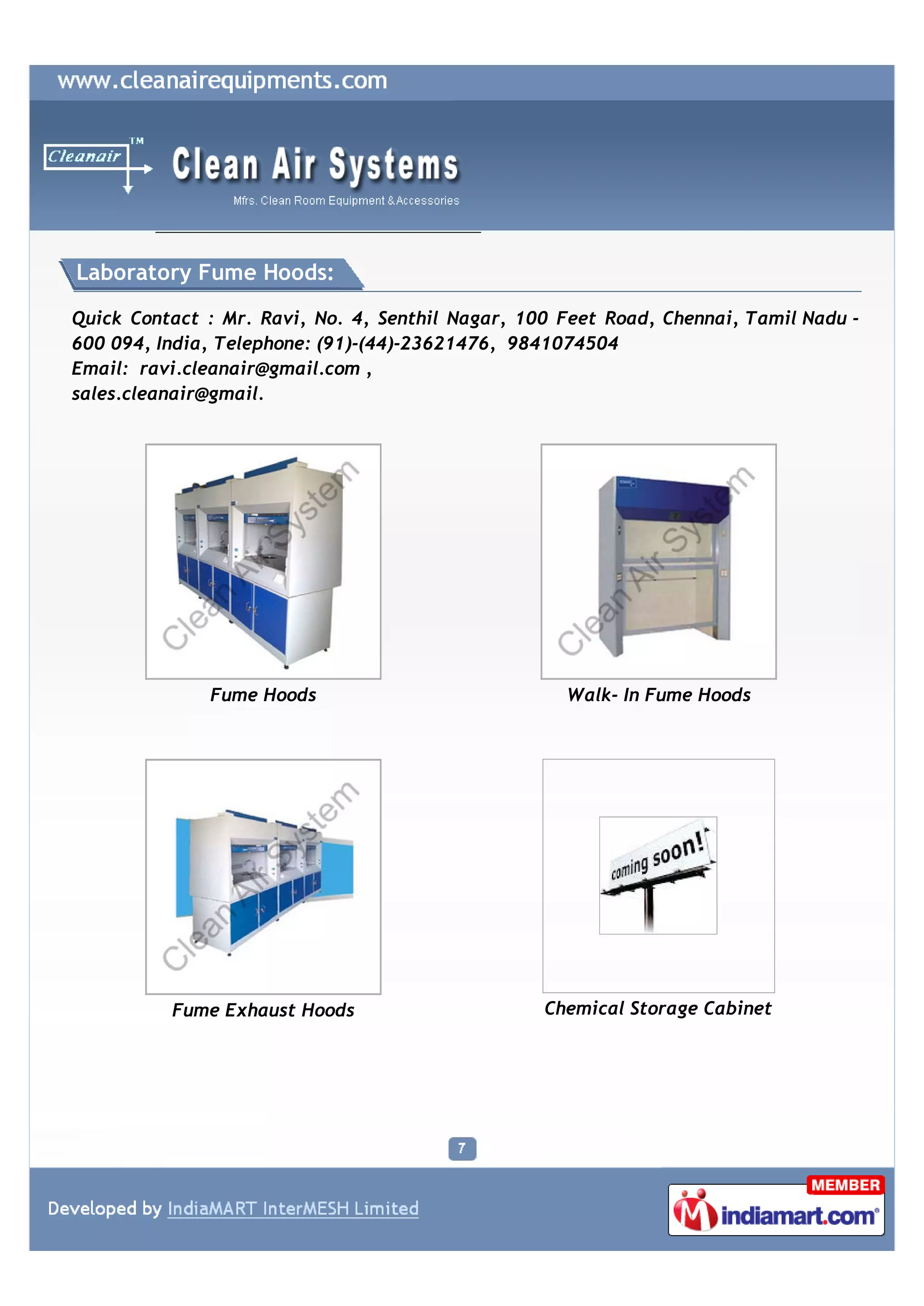 Clean Air Systems, Chennai, Clean Air Systems | PDF