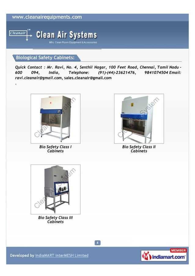 Clean Air Systems, Chennai, Clean Air Systems | PDF
