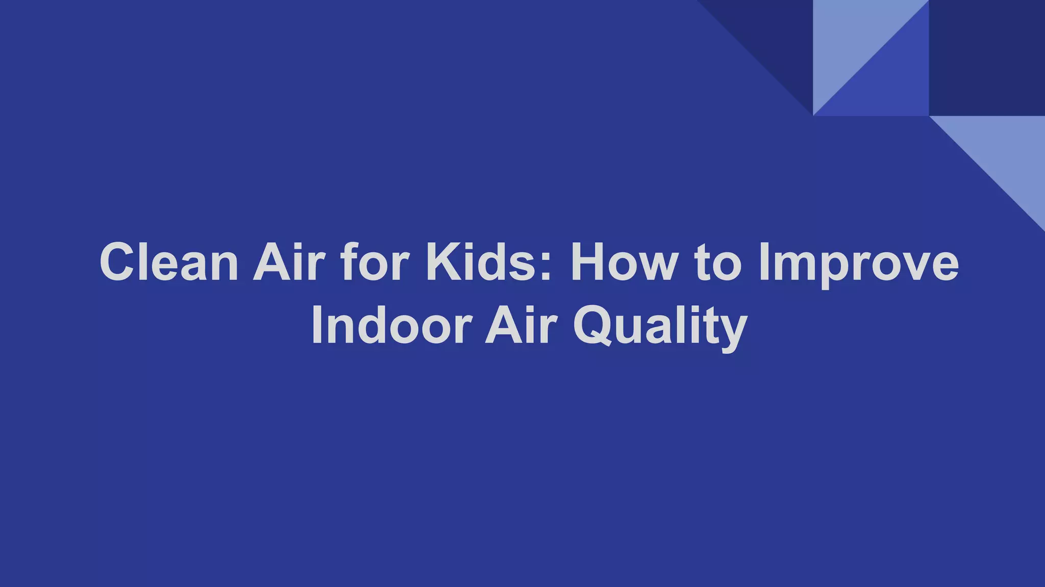 Clean air for kids | PDF