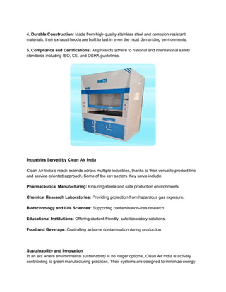Clean Air India’s High-Performance Fume Hoods for Every Industry.docx