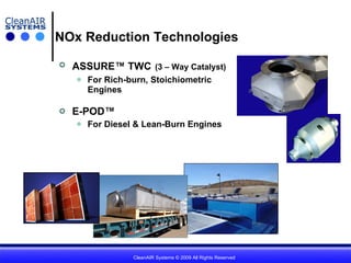 CleanAir NOx Reduction Technologies | PPT