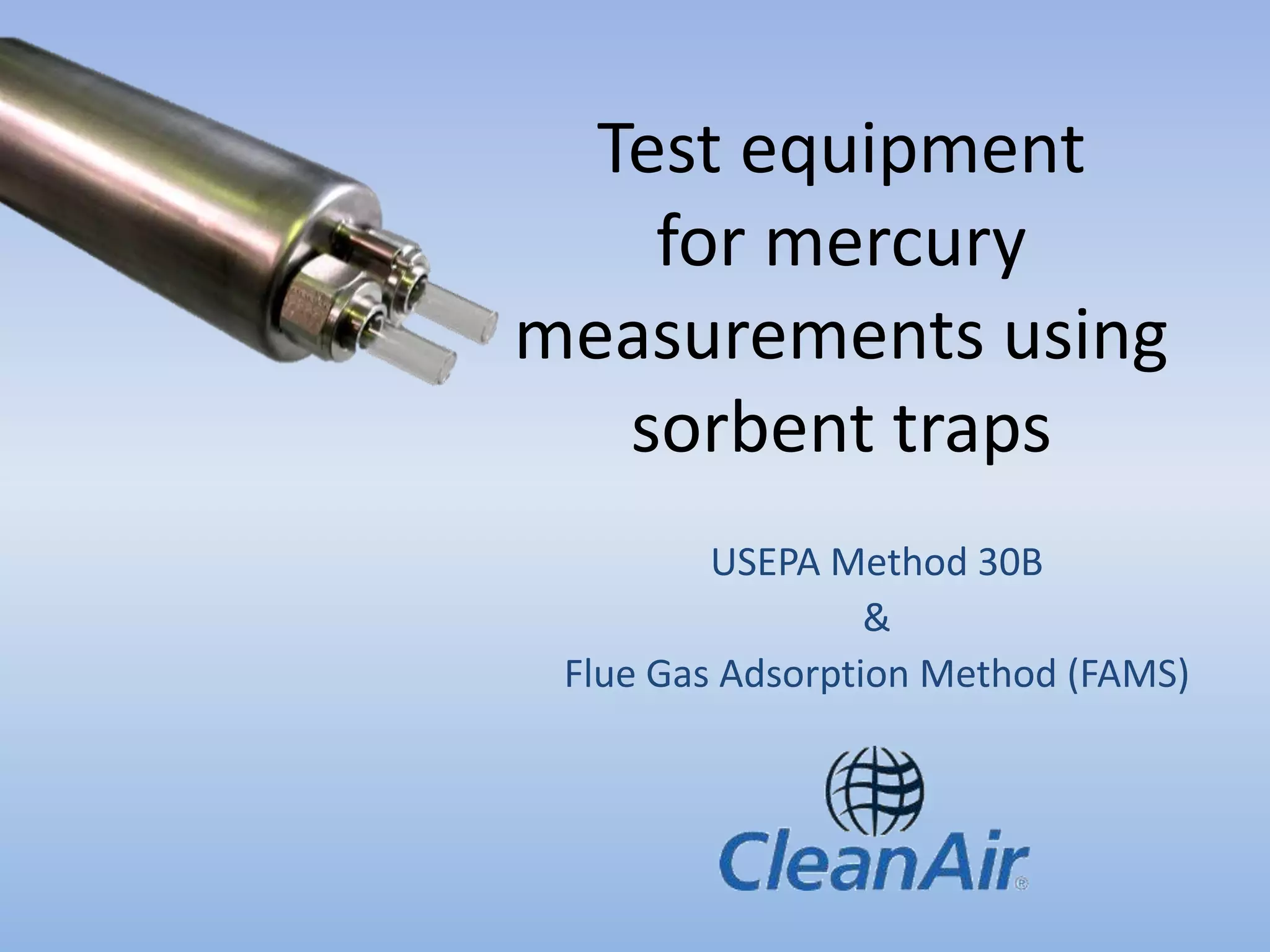 Clean air sorbent samplers | PPTX