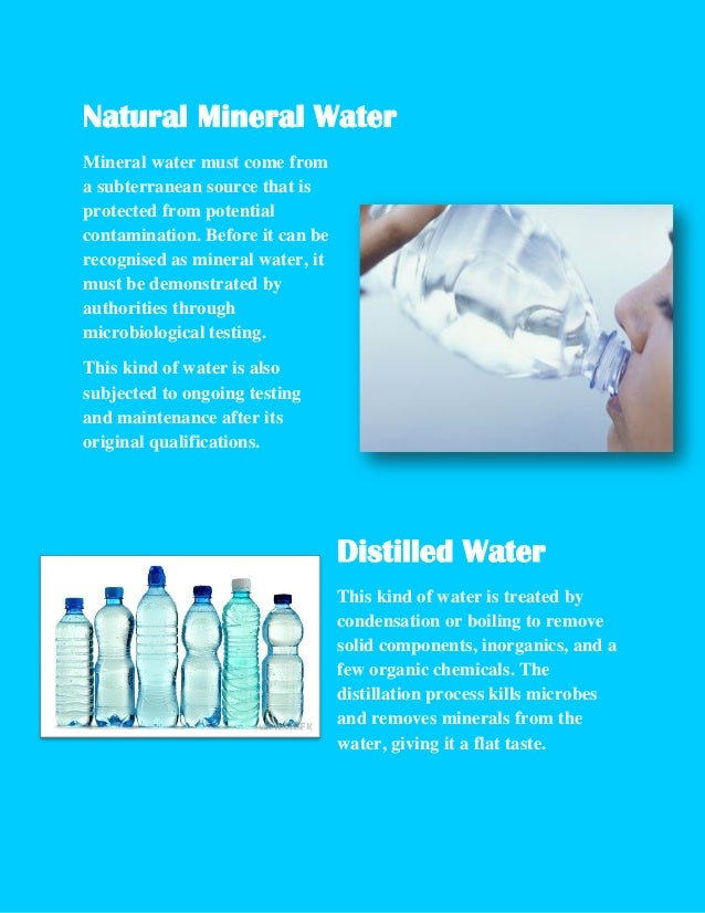 Different Types Of Drinking Water