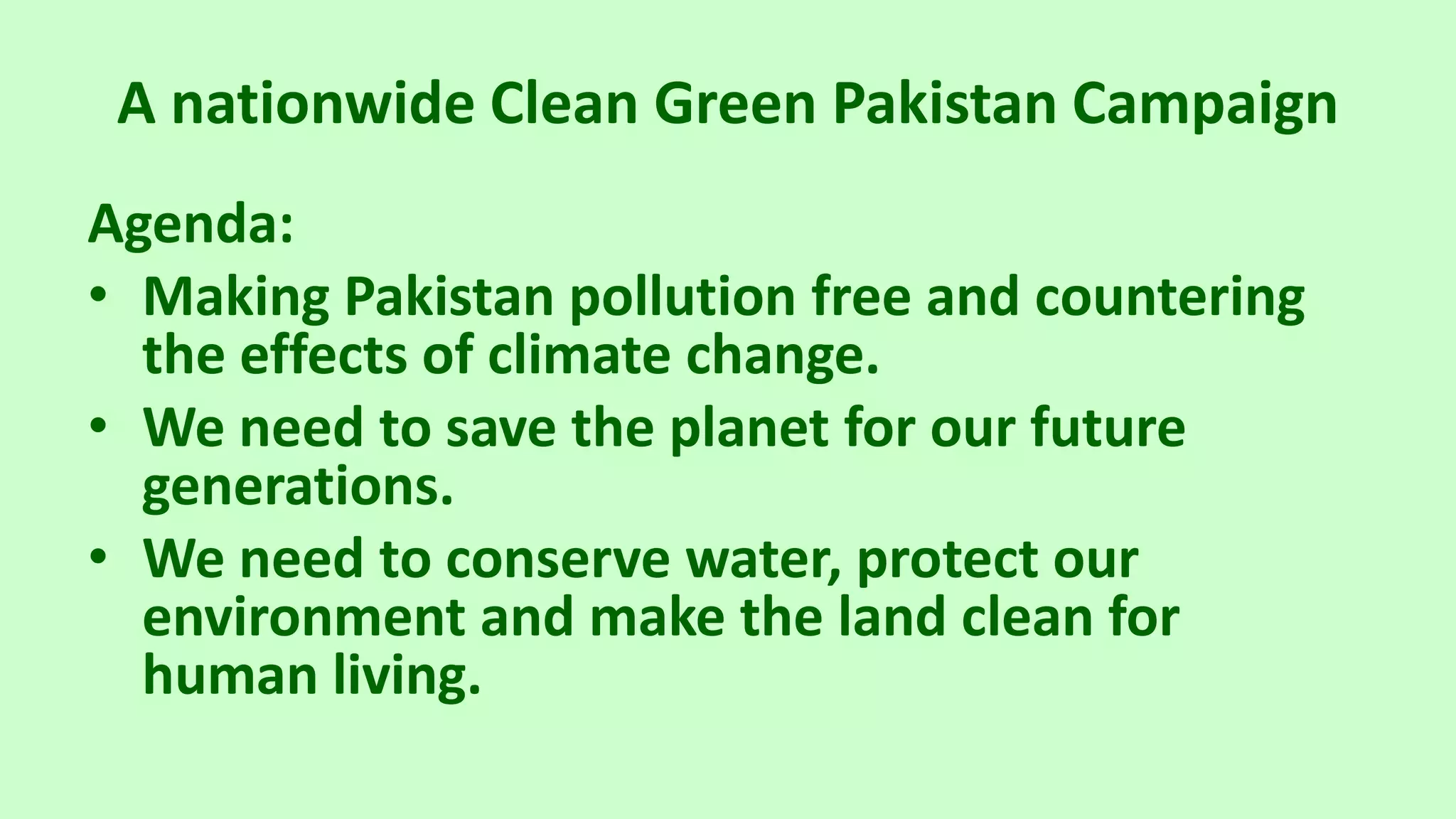 Clean and Green Pakistan by Dr. Shoaib Ahmed | PDF