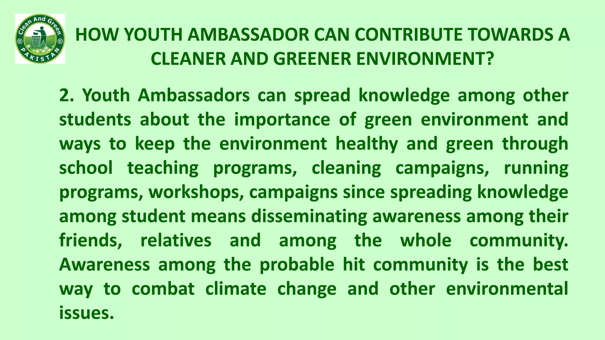 Clean and Green Pakistan by Dr. Shoaib Ahmed | PDF