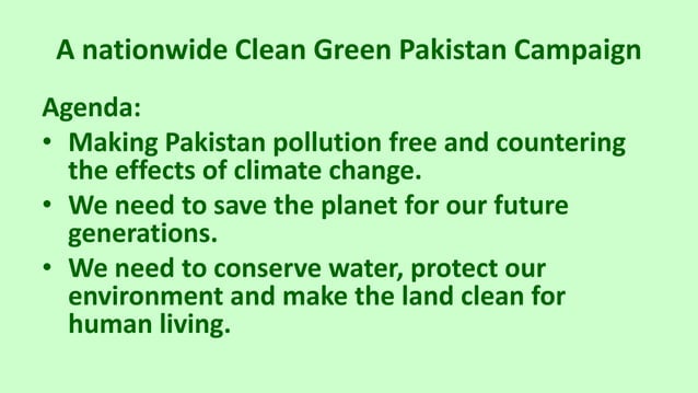 Clean and Green Pakistan by Dr. Shoaib Ahmed | PDF