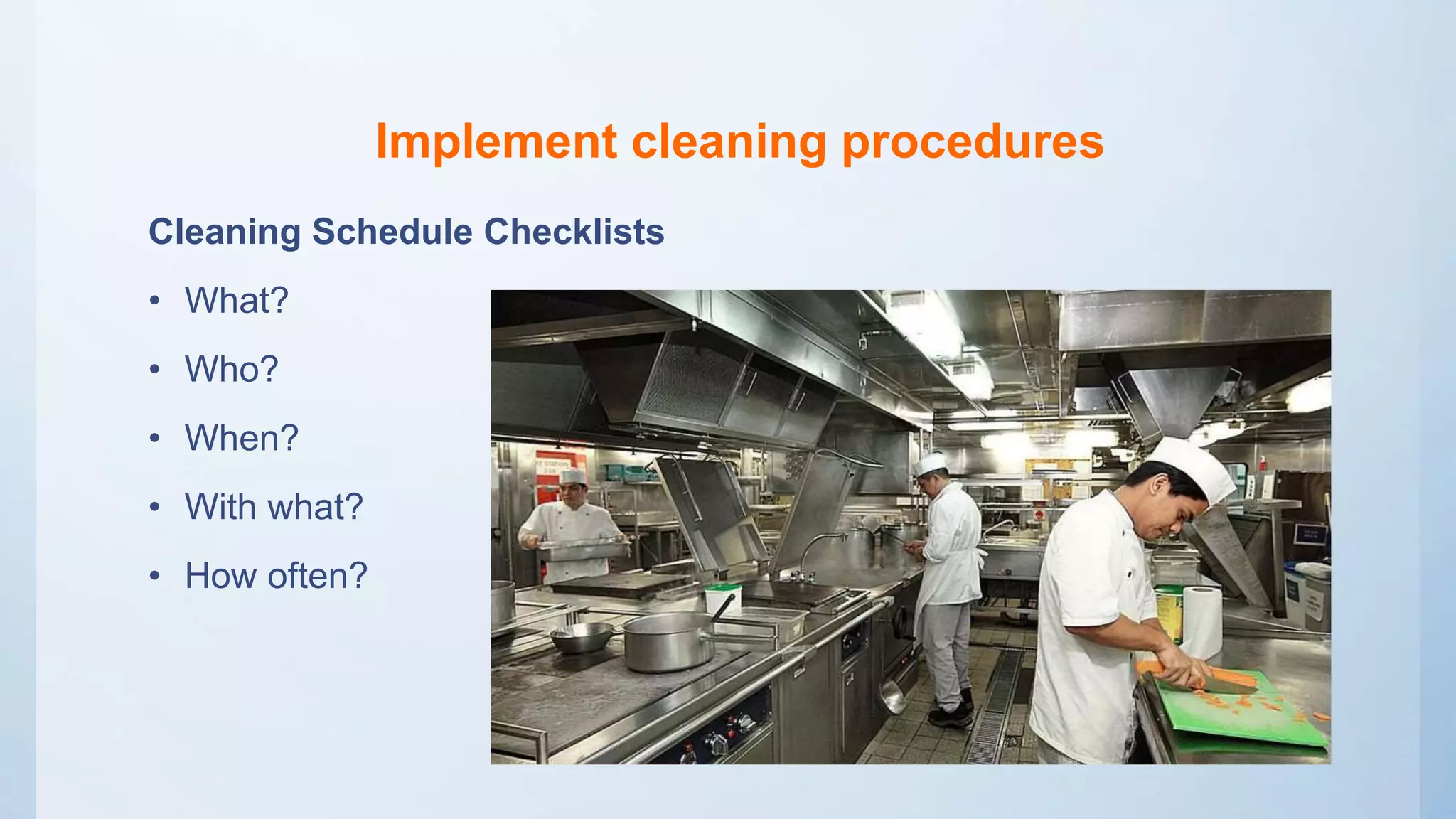 Clean and maintain kitchen equipment and utensils | PPTX