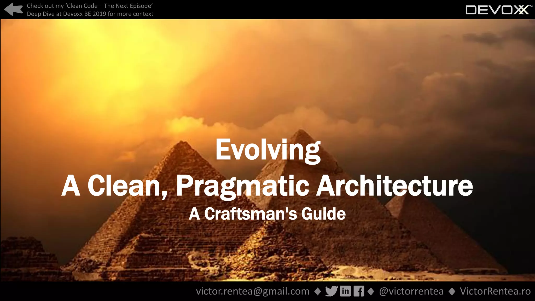 Evolving a Clean, Pragmatic Architecture - A Craftsman's Guide | PPT