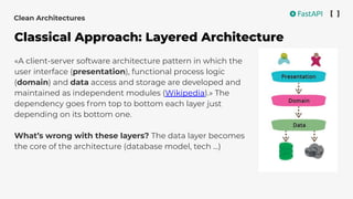 Clean architectures with fast api pycones | PDF