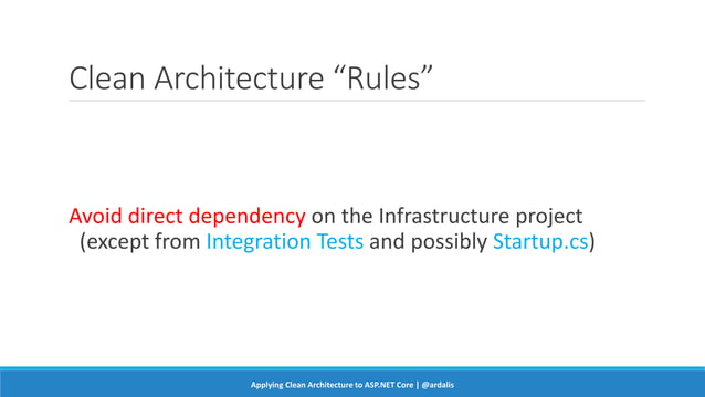 Clean architecture with asp.net core by Ardalis | PPTX