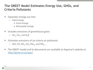 Clean Cities GREET Life cycle NG | PPT