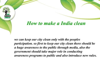 Clean City, Clean India and Green World | PPS