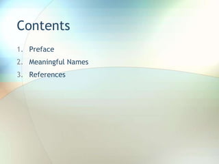 Naming Standards, Clean Code | PPTX