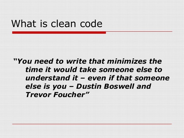 Clean code