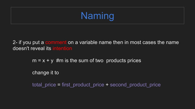 Clean Code Tips (Day 1 ) | PPT