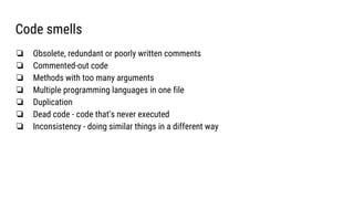 Extracts from "Clean code" | PPT