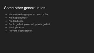 Clean code-Coding Rules | PPTX