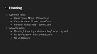 Clean code-Coding Rules | PPTX