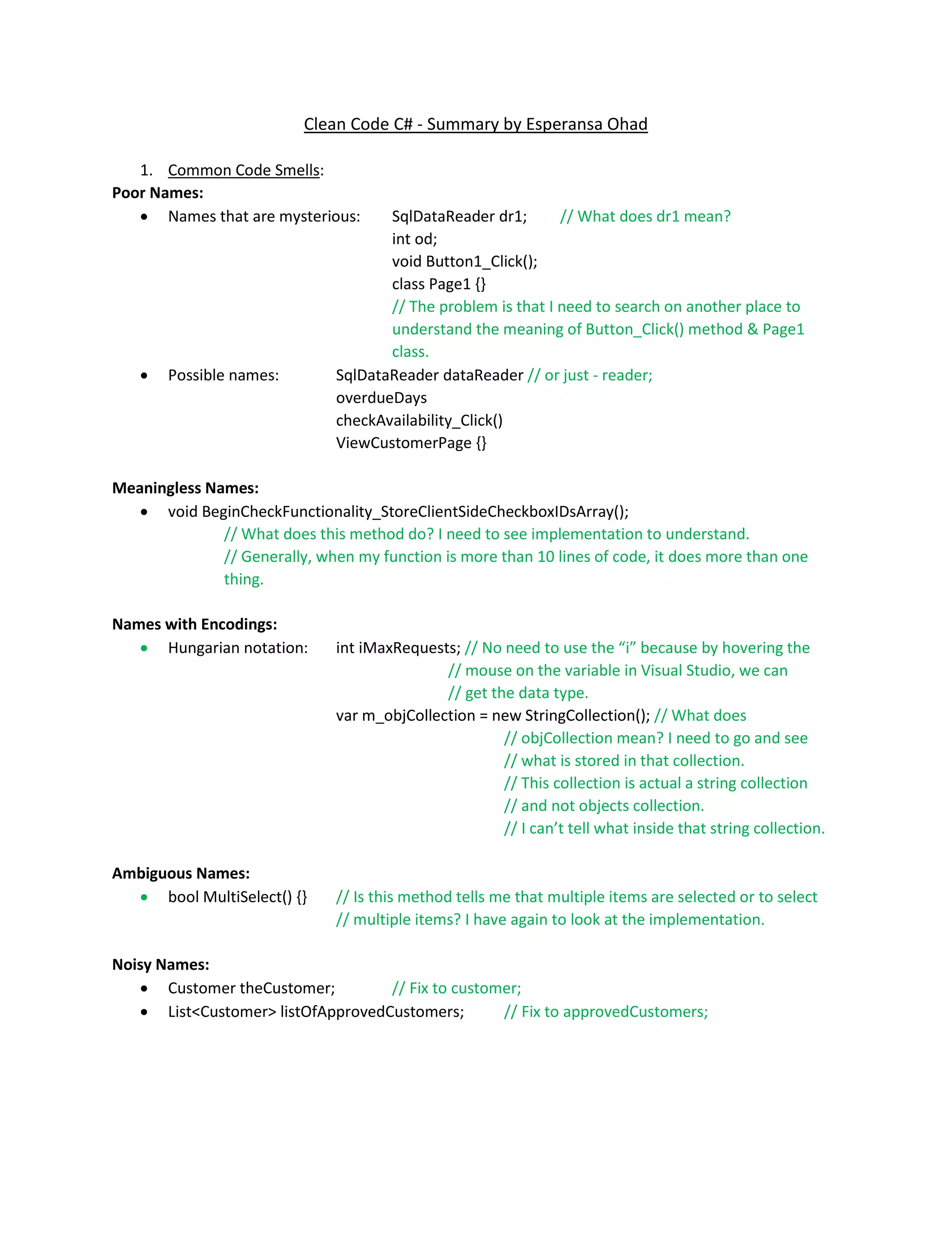 Learn the Art of Writing Clean Code | PDF
