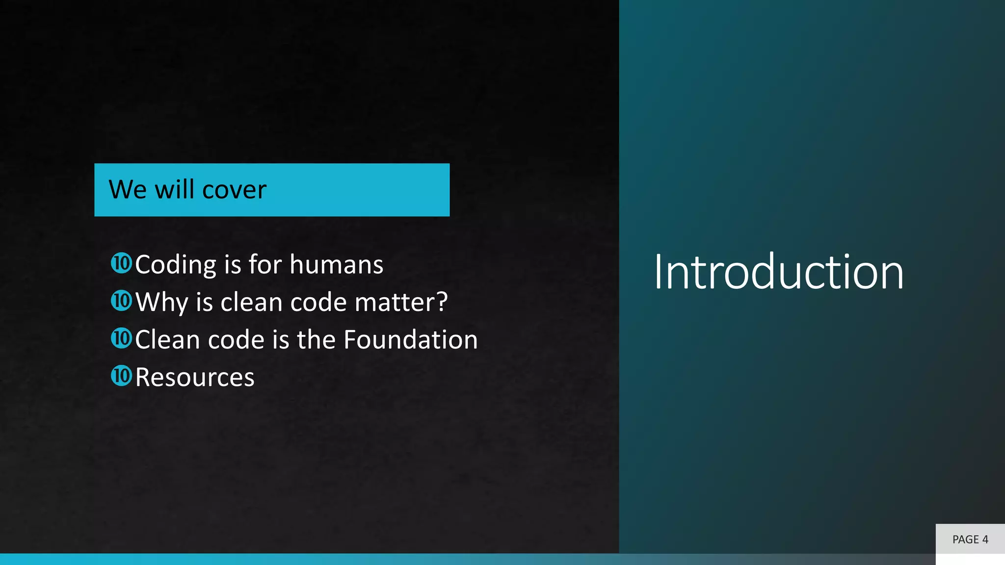 Clean Code - Writing code for human | PPT