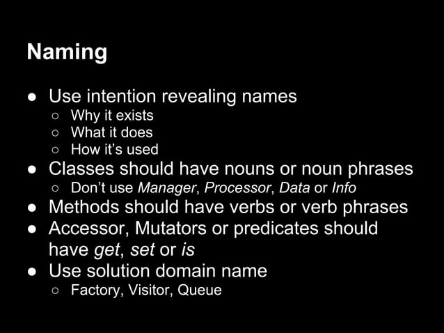 Clean code & design patterns | PPT