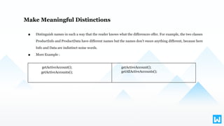 Clean code: meaningful Name | PDF