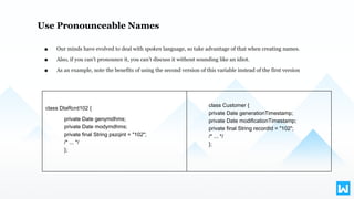 Clean code: meaningful Name | PDF