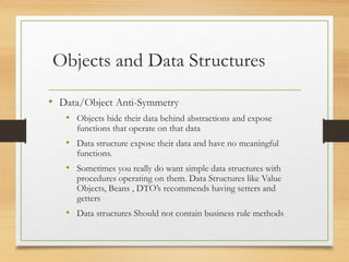 Writing Clean Code (Recommendations by Robert Martin) | PPT