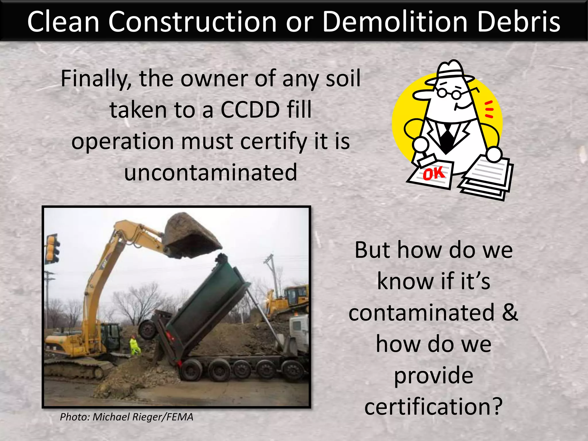 Clean Construction Demolition Debris | PPTX