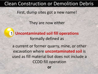 Clean Construction Demolition Debris | PPTX