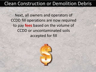 Clean Construction Demolition Debris | PPTX