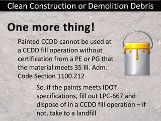 Clean Construction Demolition Debris | PPTX
