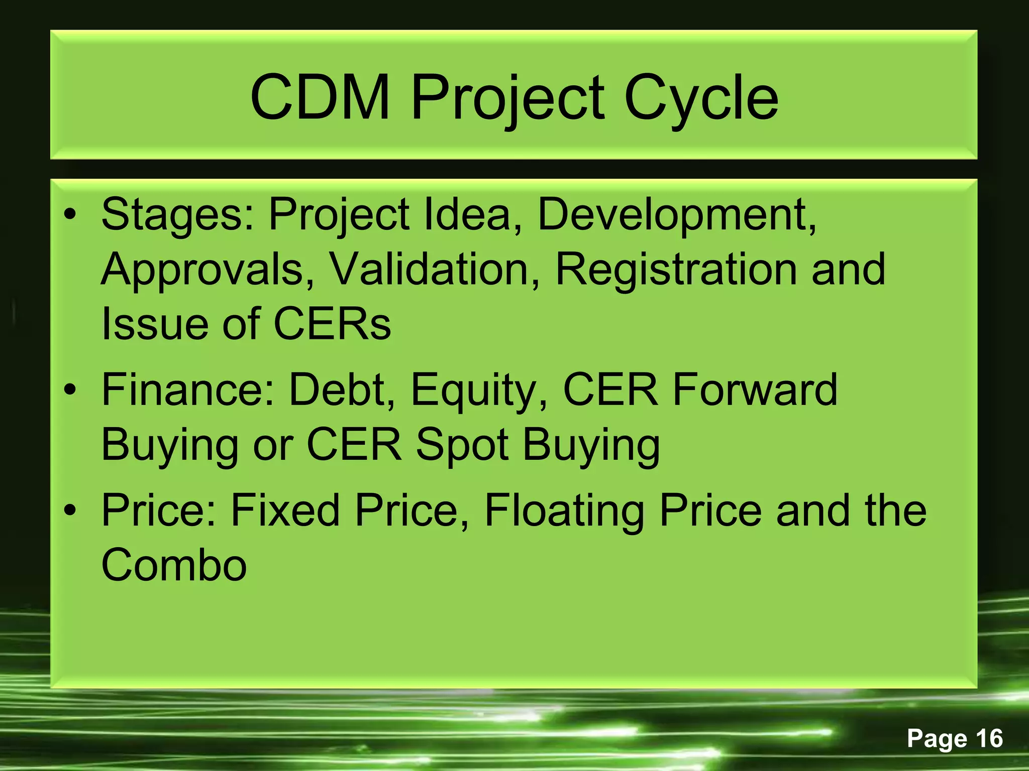 Clean development mechanism (cdm) and carbon trading b.v.raghunandan ...