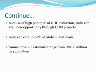 Clean development mechanism in india | PPT