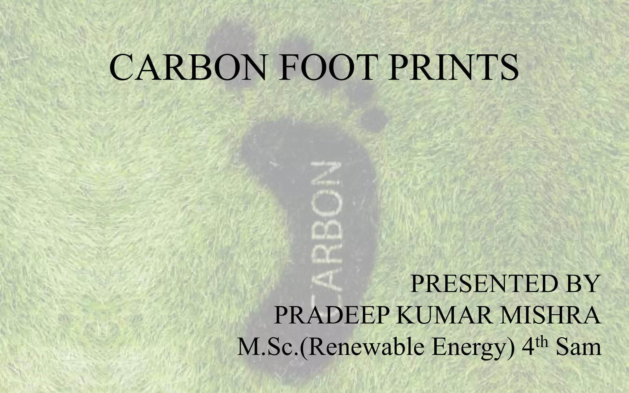 Carbon Footprint And Its Calculation | PPTX