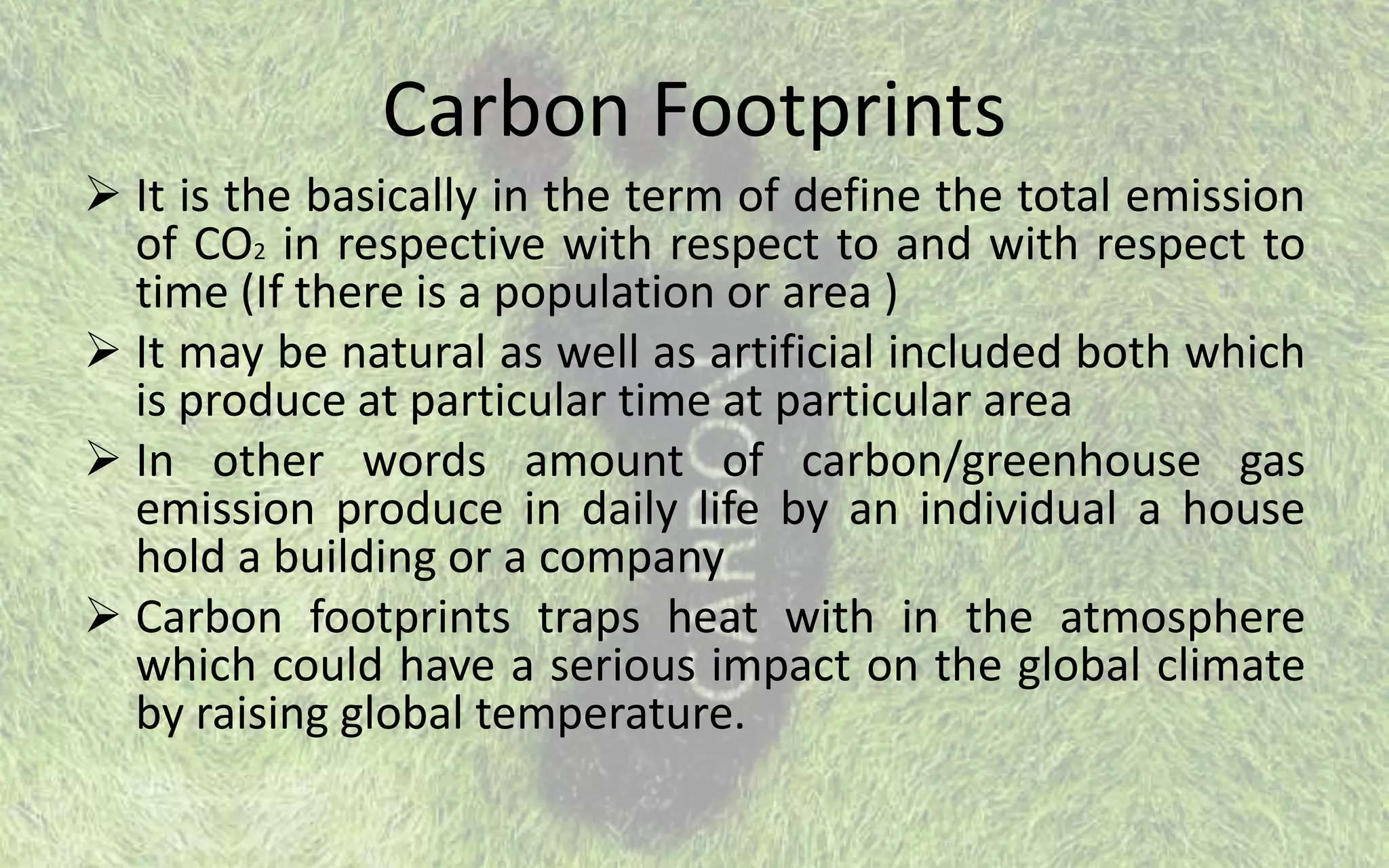 Carbon Footprint And Its Calculation | PPTX
