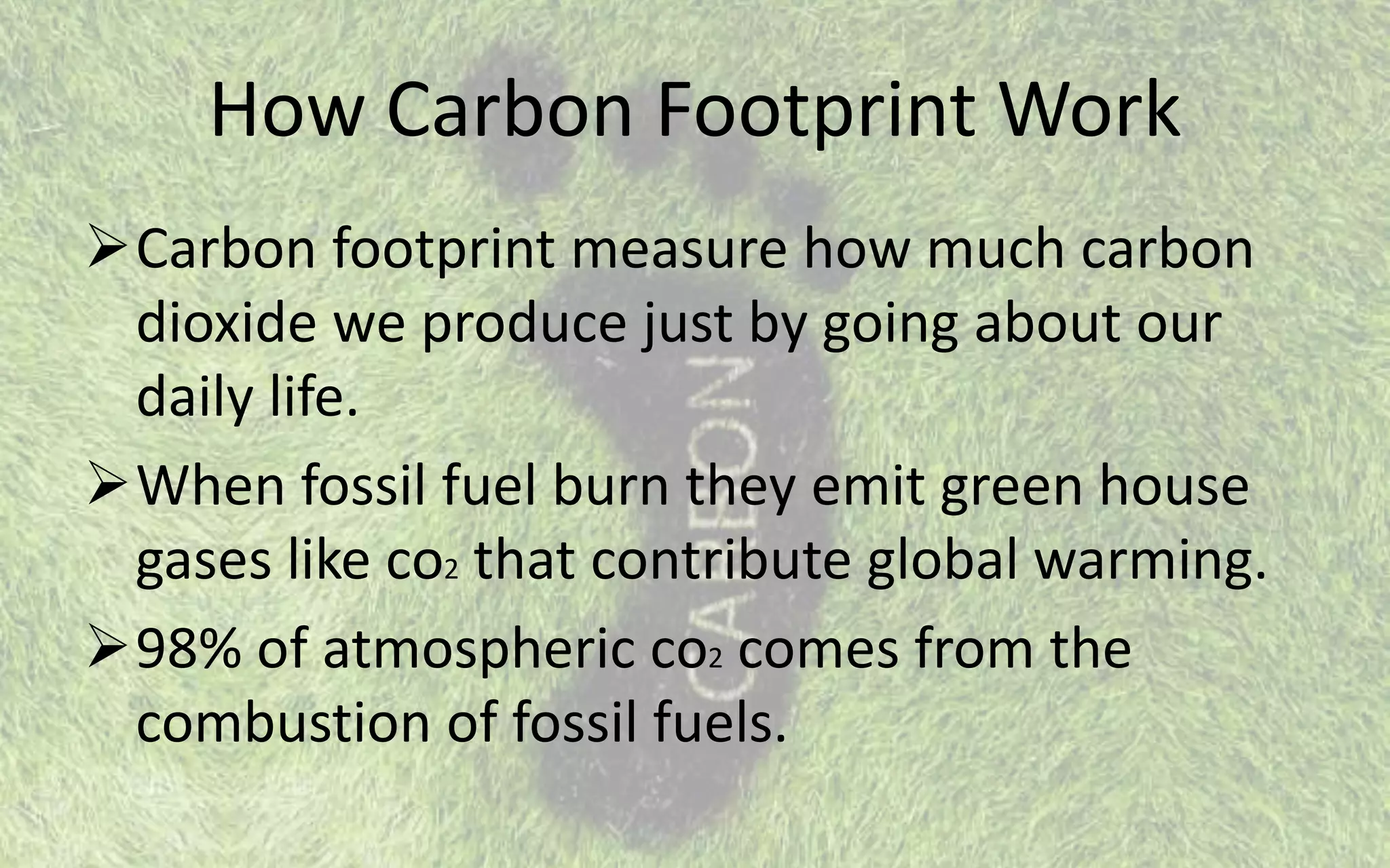 Carbon Footprint And Its Calculation | PPTX