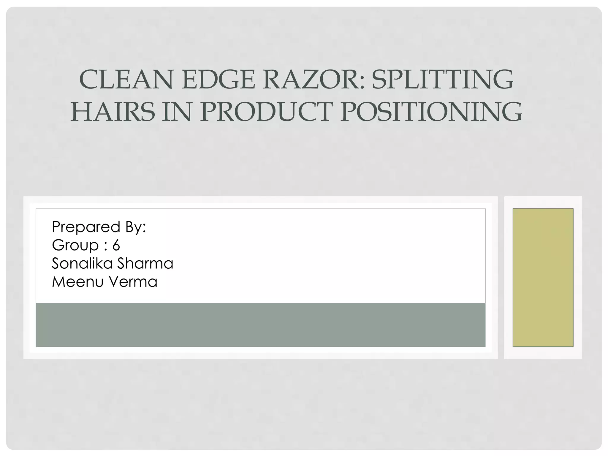 Clean edge Razor presentation | PPT