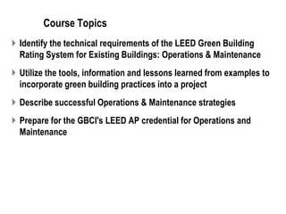 CleanEdison LEED EBOM Overview | PDF