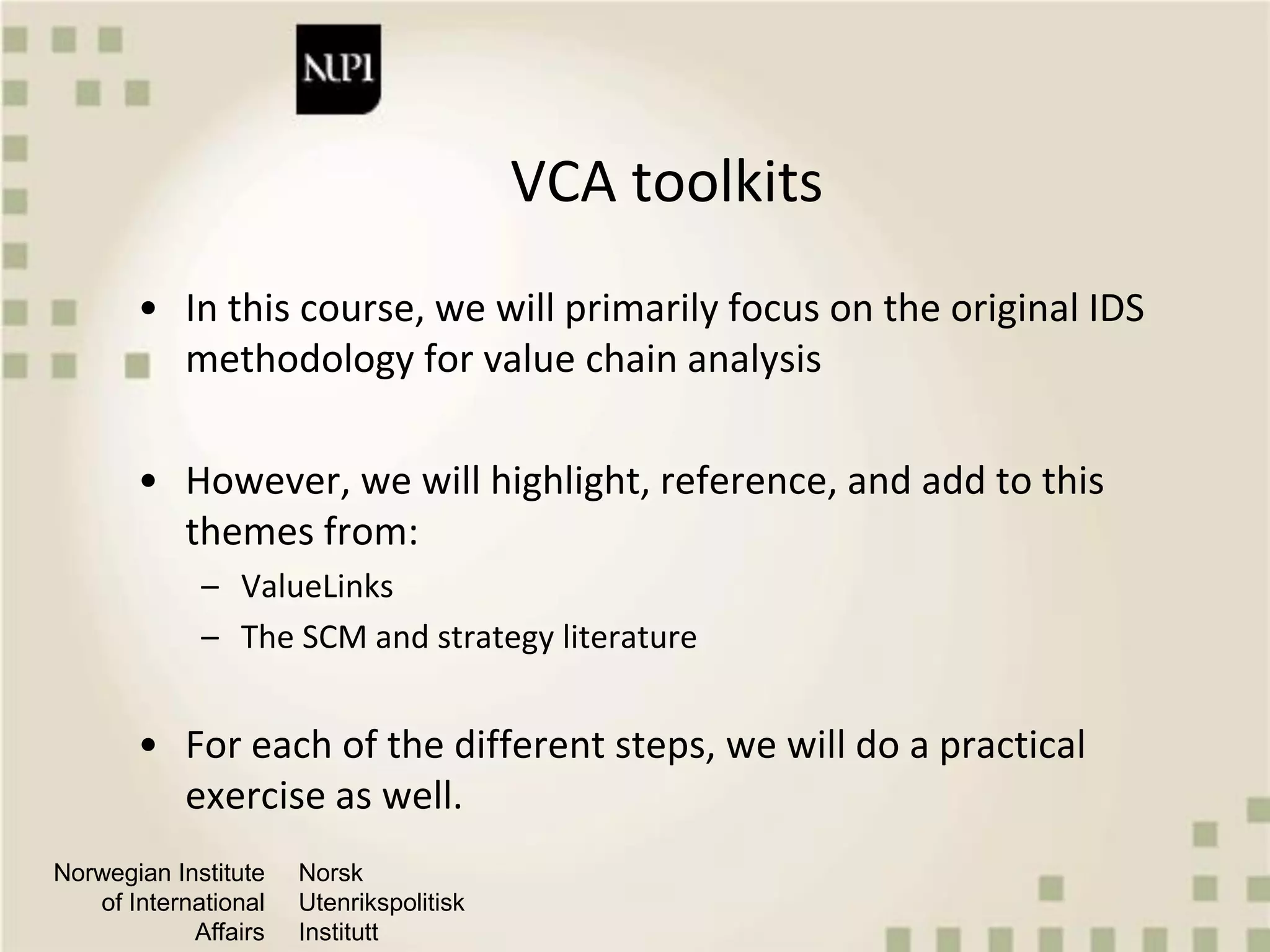 Qualitative approaches to value chain analysis | PDF