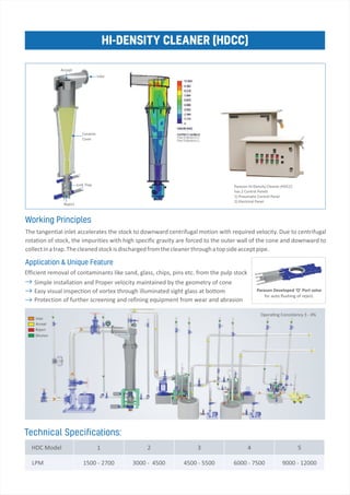 Complete Cleaners Machinery for Pulp & Paper Mill | PDF