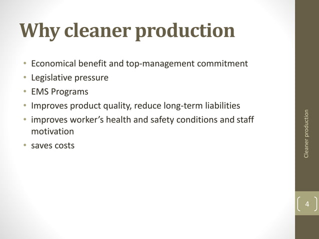 Cleaner production | PPTX