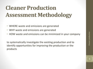 Cleaner production | PPTX