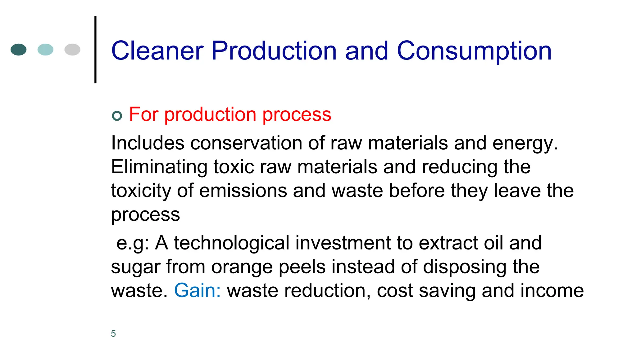 Cleaner Production and consumption...... | PPTX